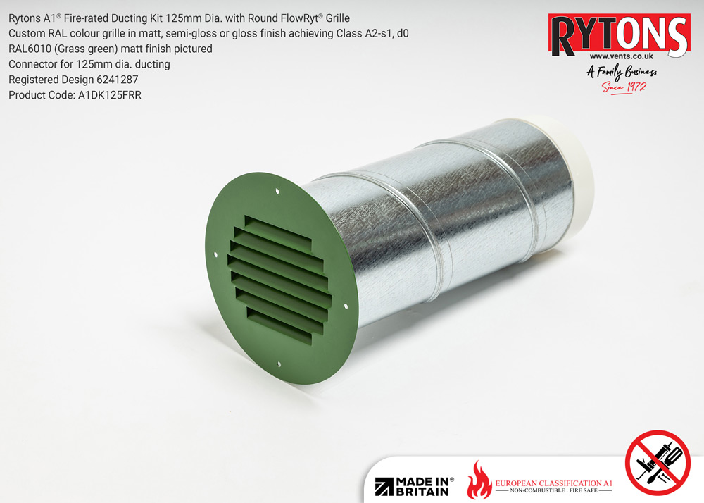 QUOTE: Rytons A1® Fire-rated Ducting Kit 125mm Dia. with Round FlowRyt ...