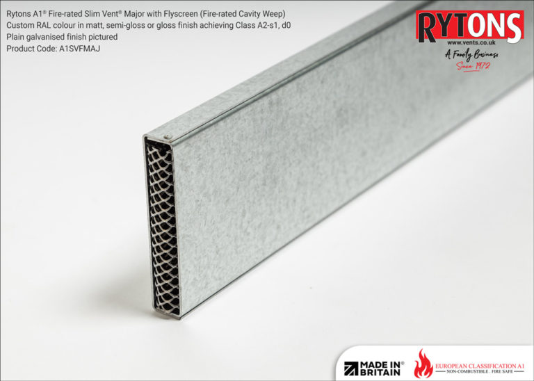 Rytons A1® Fire-rated Slim Vent® Major with Flyscreen (Fire-rated ...