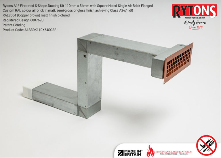QUOTE: Rytons A1® Fire-rated S-Shape Ducting Kit 110mm x 54mm with ...